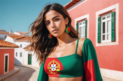 Beautiful Young Portuguese Woman Premium Ai Generated Image