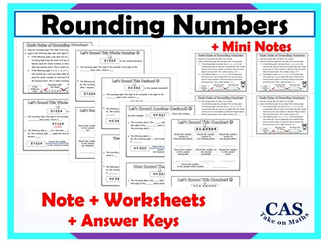 decimals rounding numbers notes worksheets answers teaching