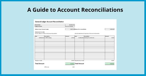 Bank Reconciliation Excel Template