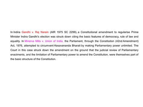 Factors Leading To 42nd Constitution Amendment Basic Structure Legal