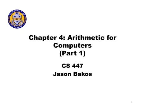 Ppt Chapter 4 Arithmetic For Computers Part 1 Powerpoint