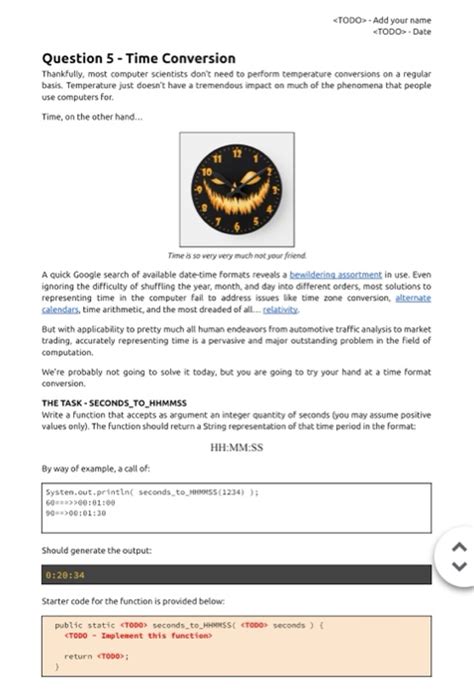 Solved Question Time Conversion Problem Introductory