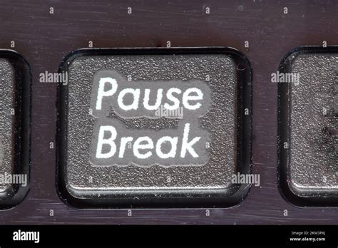 Take A Break Concept Pause Break Key On A Laptop Computer Avoid