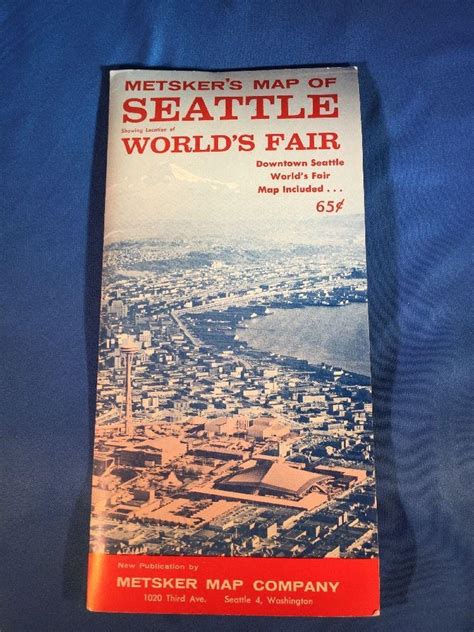 Metskers 1962 Seattle Worlds Fair Map Century 21 Exposition Downtown