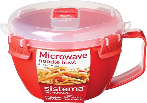 Sistema Microwave Cookware Noodle Bowl 317 Ounce 4 Cup Assorted