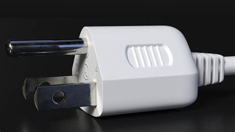 3d Type B Electric Plug White Rigged Model Turbosquid 2041098