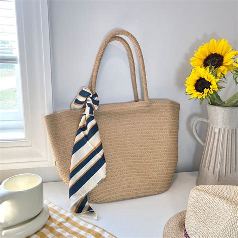 Handmade Straw Beach Bag Woven Summer Tote Etsy