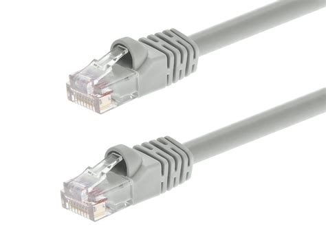 Monoprice Cat5e 10ft Gray Patch Cable Utp 24awg 350mhz Pure Bare
