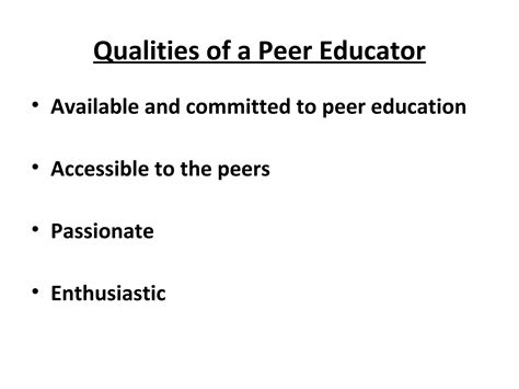 Intro To Peer Education 2 Ppt