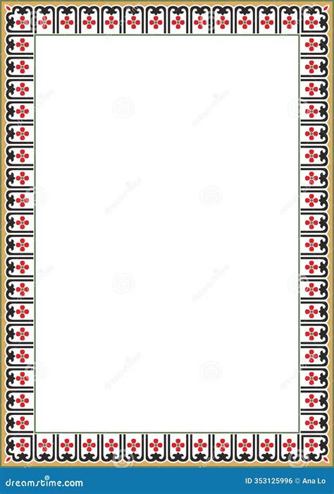 Vector Colorful Chinese Rectangle Frame Stock Illustration Illustration Of China Colorful