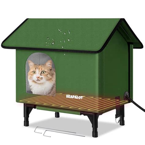 Heated Cat Shelter Lofkd Extra Large Heated Cat House For Outdoor Cats
