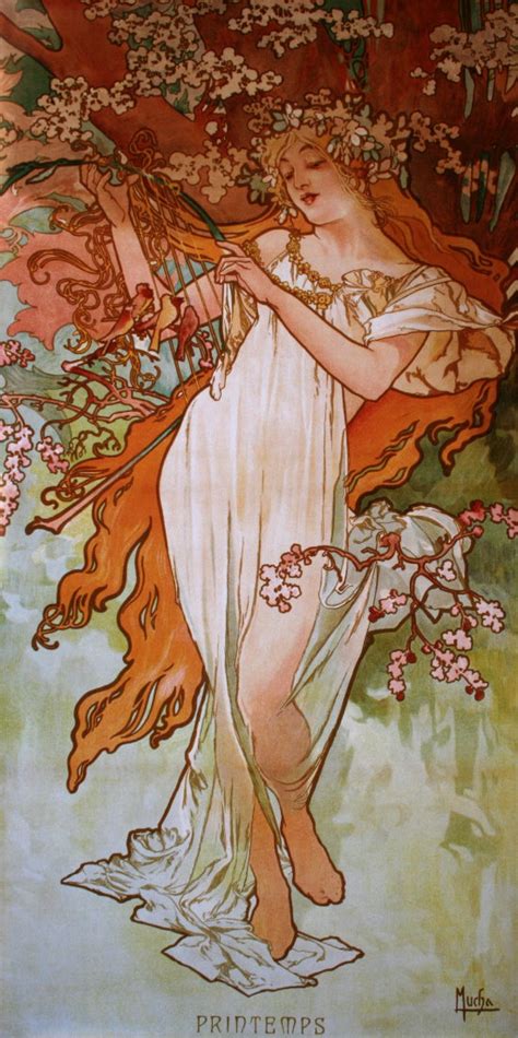 Alphonse Mucha The Spring Reproduction Fine Art Print Poster