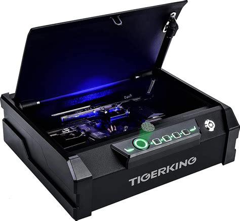 Tigerking Caja Fuerte Para Pistolas Caja Fuerte Biométrica Para Pistolas Acceso Rápido Para