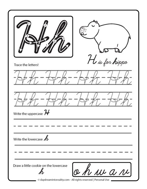 Letter H Worksheets 55 Free Pdf Printables ~ Daydream Into Reality