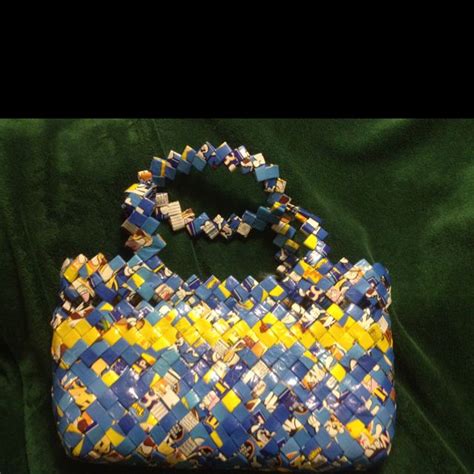 Gum Wrapper Handbag Jewelry Crafts Candy Wrappers Crochet Necklace