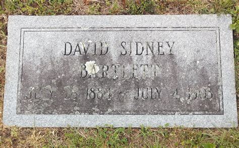 David Sidney Bartlett 1884 1901 Find A Grave Memorial