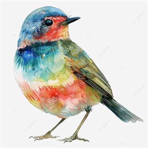 色彩繽紛的鳥水彩插圖 鸟 丰富多彩的 粉色的png去背圖片素材免費下載，免摳圖設計圖案下載 Pngtree