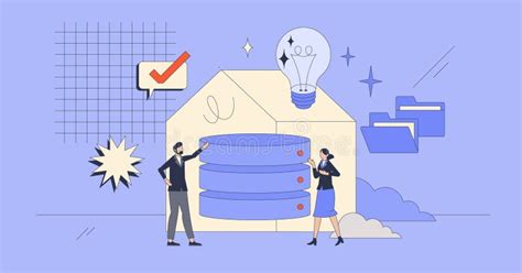 Data Warehousing And File Collection In Servers Retro Tiny Person