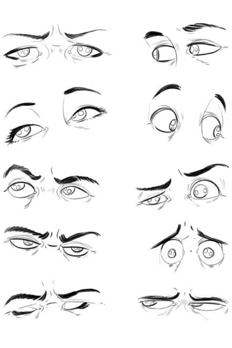 Eye Expressions And Eyebrows Drawing Expressions Eye Expressions