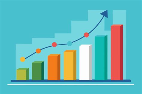 Premium Vector A Graph Chart Showing An Upward Arrow Indicating Growth