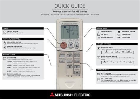 Mitsubishi Aircon User Manual Remote Control Symbols Pdf Air