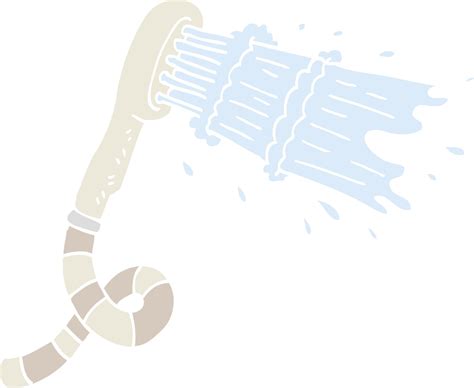 Flat Color Illustration Cartoon Shower Head 12071354 Vector Art At Vecteezy