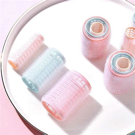 12pcs Self Grip Hair Rollers Set Holding Rollers Hairdressing Curlers With Storage Bag For