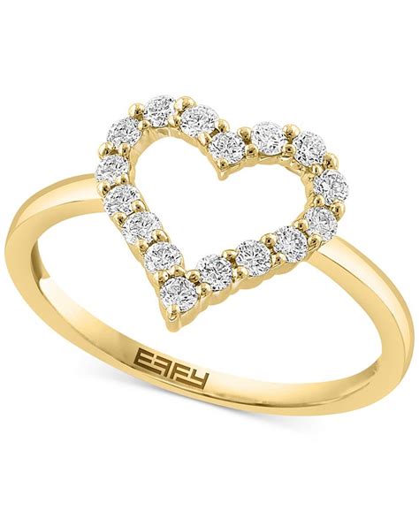 Effy Collection Effy® Diamond Open Heart Ring 3 8 Ct T W In 14k Gold Macys