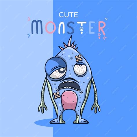 Premium Vector Cute Monster Vector Illustration