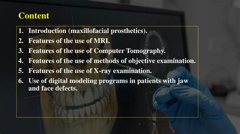 Solution Modern Methods Of Diagnosing Patients With Maxillofacial