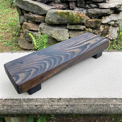 Rustic Dark Wood Riser Etsy