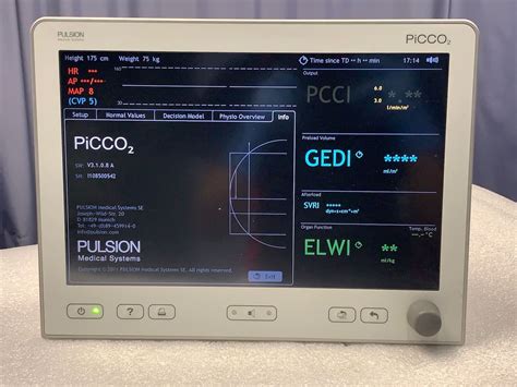 Pulsion Medical System Picco2 Patient Monitor W Accessories Auschoice