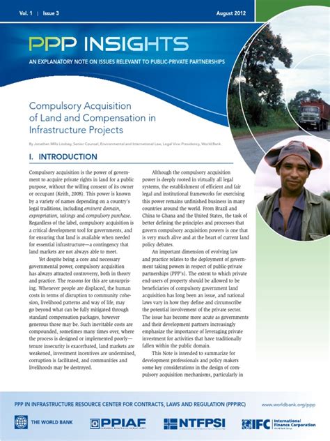 Compulsory Acquisition Of Land And Compensation In Infrastructure