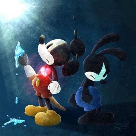 Pin By Puzzledartist 123 On Oswald The Lucky Rabbit Mickey Mouse Art Disney Art Epic Mickey