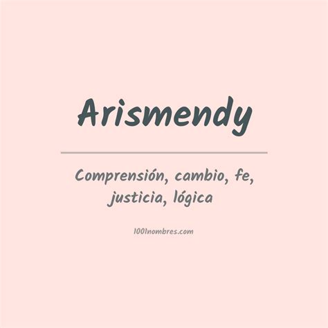 Significado Del Nombre Arismendy