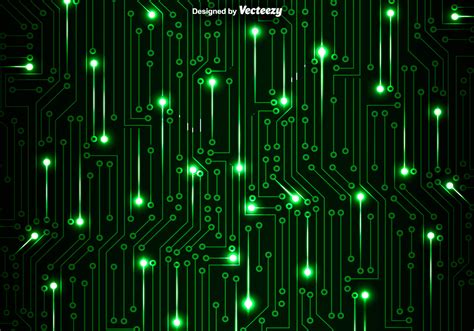 Green Circuit Board Vector Background Vector Art At Vecteezy