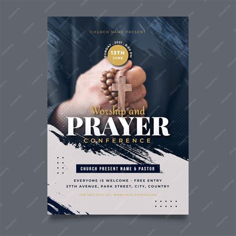 Modèle De Flyer église Design Plat Vecteur Gratuite