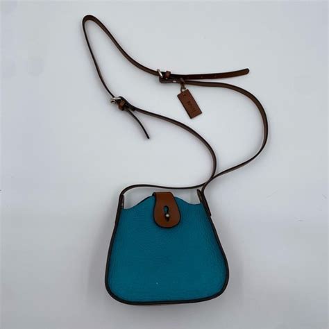 Ivan Ivanoff Bags Ivan Ivanoff Womens Handmade Artisan Crafted Blue Brown Leather Mini