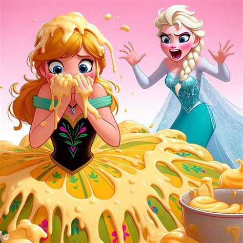 Elsa Catches Anna Eating Her Cake Supplies By Chryslerfire On Deviantart