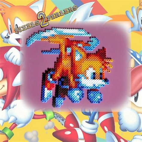 Sonic Mania Tails Perler Rbeadsprites
