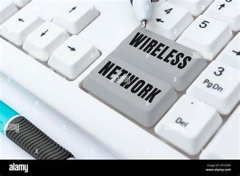 Handwriting Text Wireless Network Word Written On Computer Network