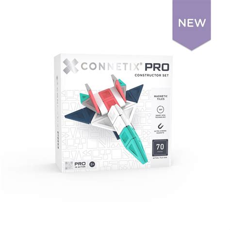 Connetix Pro Constructor Set 70 Pc Aster And Ruby