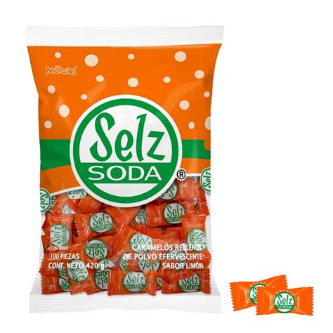 Selz Soda Lemon 100ct Tangy Lemon Mexican Candy Dulceria Mexicana El Toto