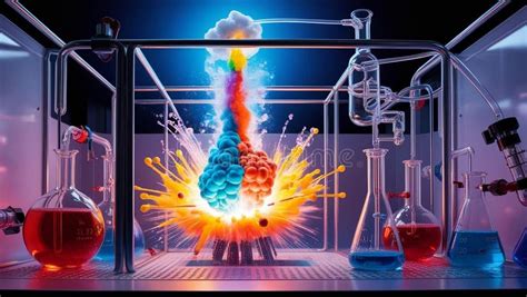 Controlled Explosion In Laboratory Conditions Stock Illustration