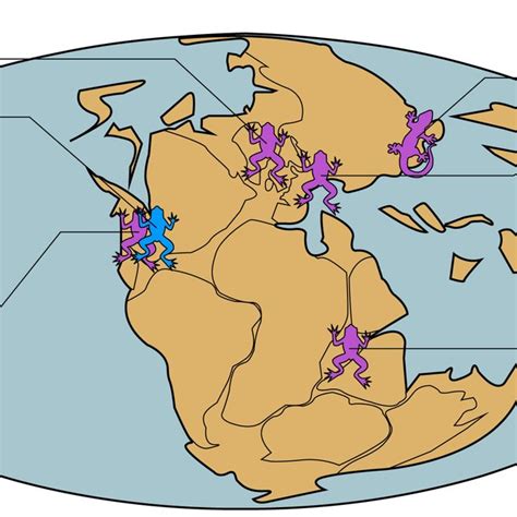 Triassic Palaeogeography With Localities Of Triassic Batrachian And