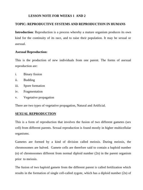 Lesson Note For Sss 3 Pdf Flowers Fruit