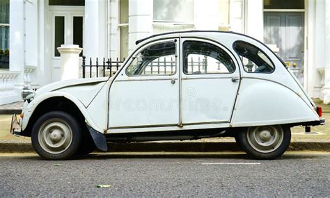 White Vintage Citroen Convertible In London England Editorial