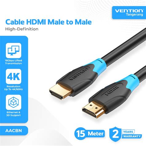 Jual Vention Kabel Hdmi 20 4k Ultra Hd High Speed Quality 3d Support