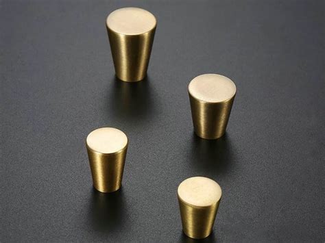 Brass Knobs Brass Drawer Pulls Taper Shaped Tapered Drawer Etsy