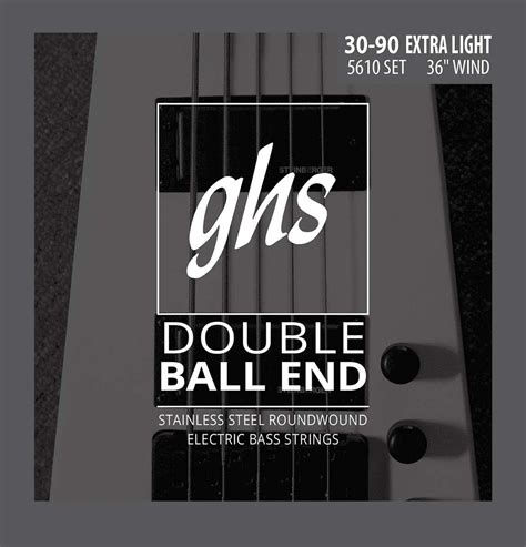 Ghs 5610 30 90 Extra Light Bass Double Ball End String Set